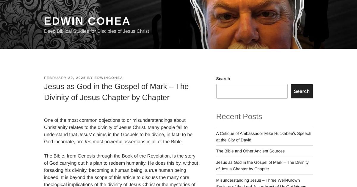 Jesus as God in the Gospel of Mark – The Divinity of Jesus Chapter by ...